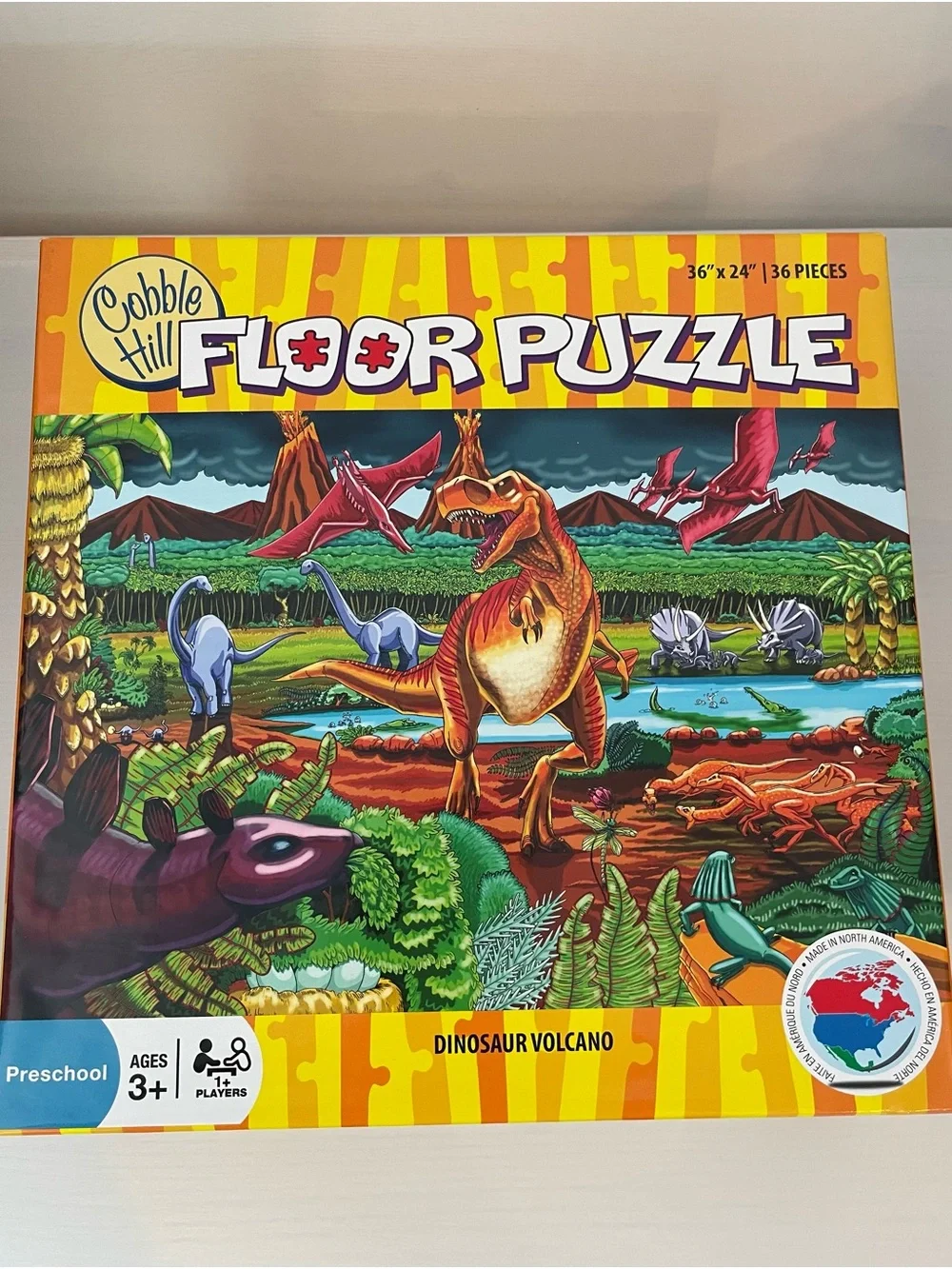 Cobble Hill | Toys | Cobble Hill Dinosaur Volcano Floor Puzzle Colorful ...